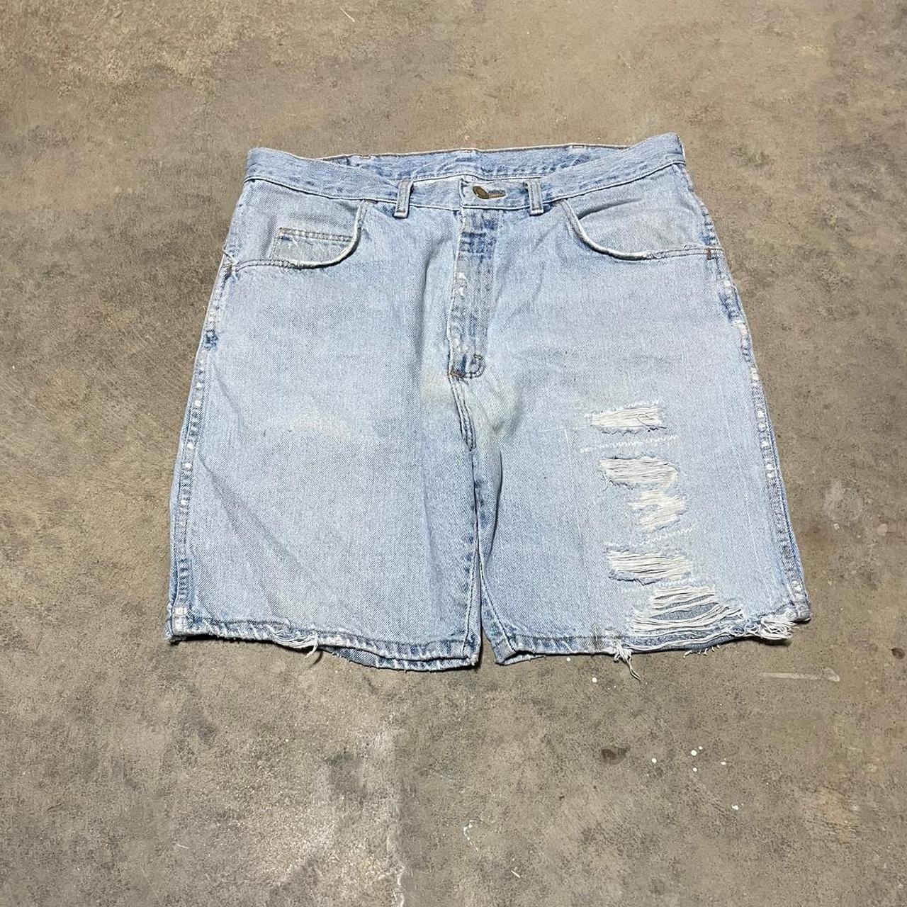 Vintage Light Washed Ripped Wrangler Denim Jean... | Depop