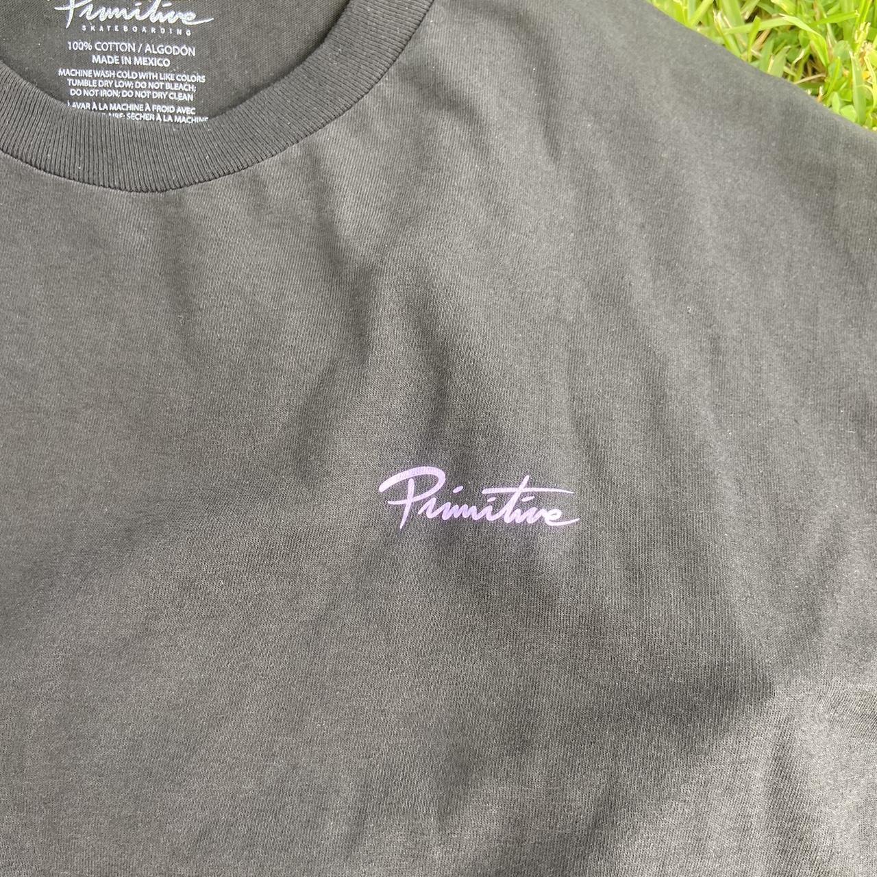 Primitive Men's Black and Purple T-shirt | Depop