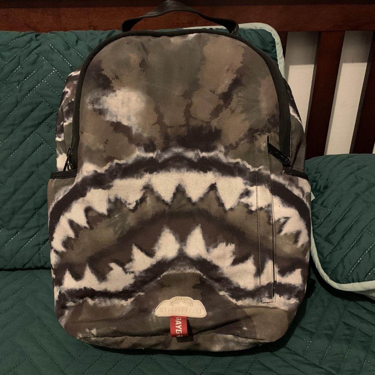 Sprayground Men's White and Green Bag | Depop