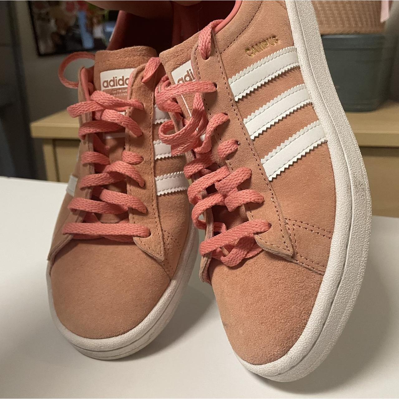 Cute pink Adidas Campus Trainers!! I think these... - Depop