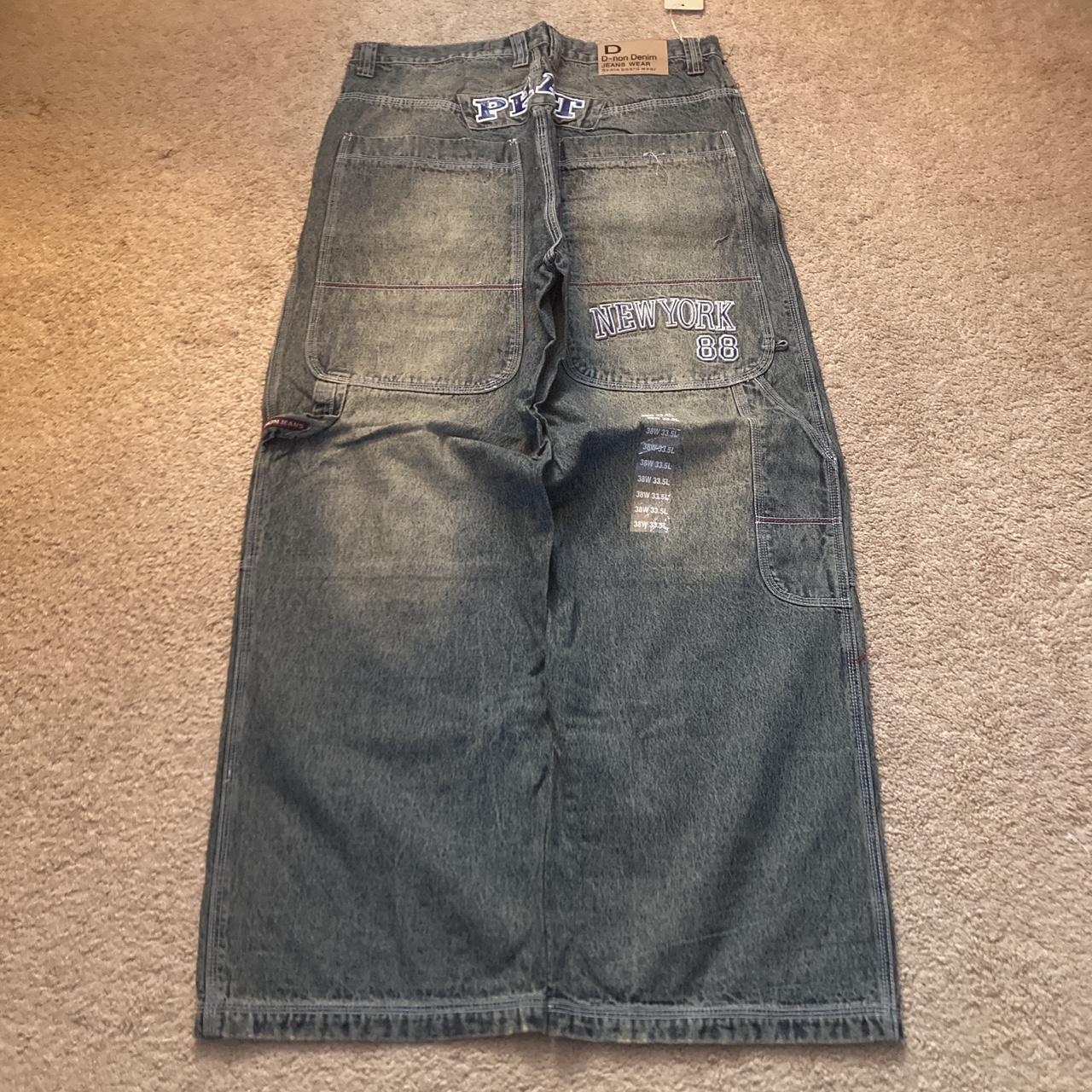 JNCO Style DNON Jeans Wide Leg Low Pocket Carpenter... - Depop