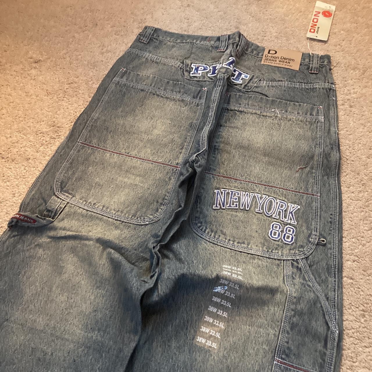 JNCO Style DNON Jeans Wide Leg Low Pocket Carpenter... - Depop