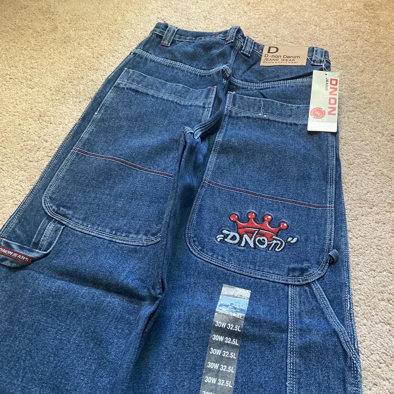 JNCO Style DNON Jeans Wide Leg Low Pocket Carpenter... - Depop