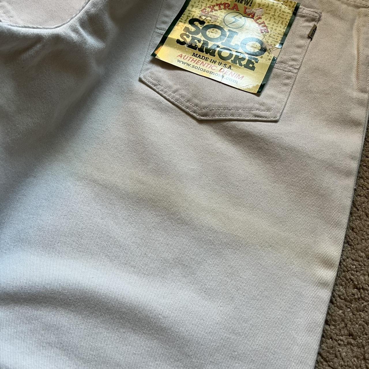 Vintage Solo Jeans Wide Leg Fit Jnco Style White... - Depop