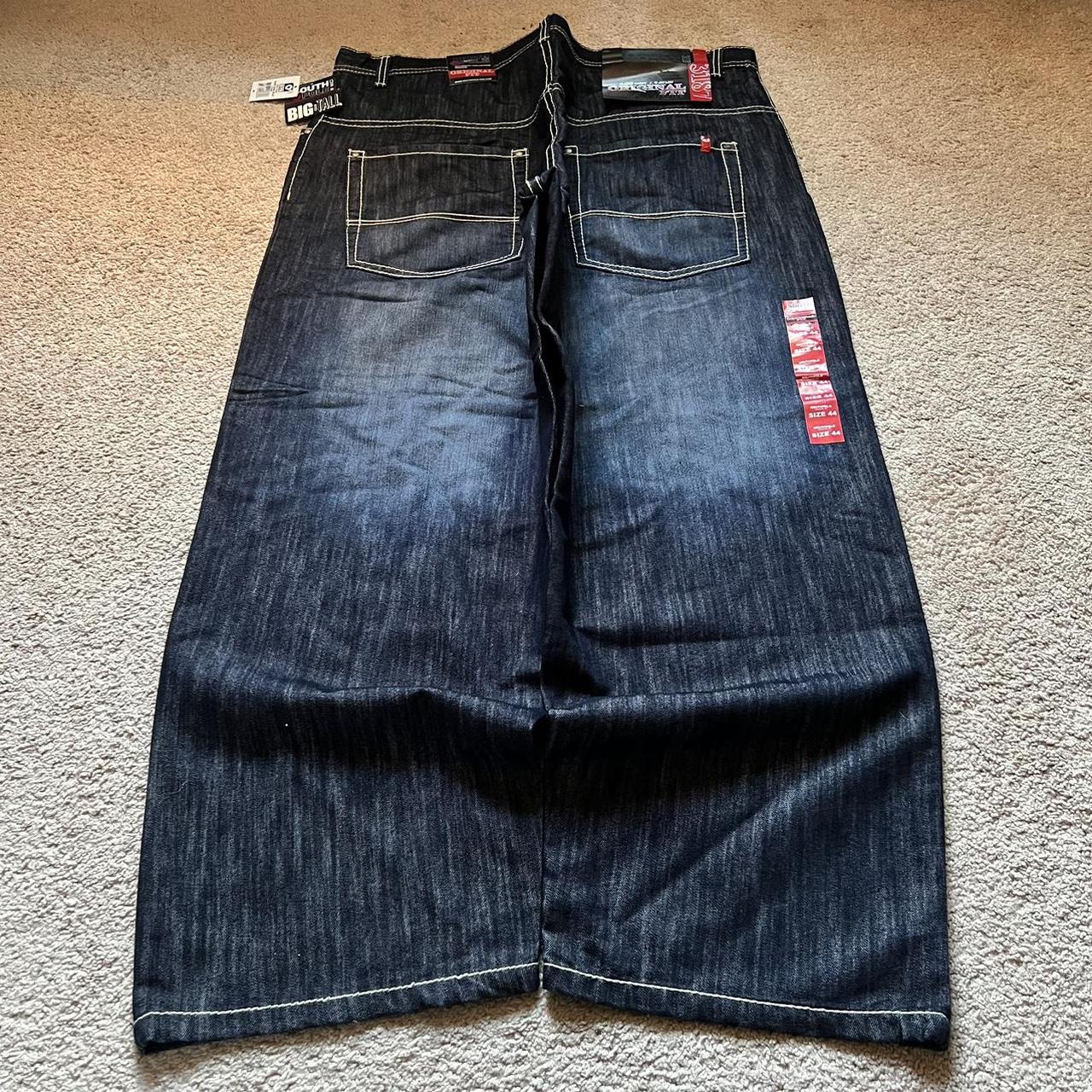 Vintage Southpole Red Tab Dark Blue Faded Baggy Fit... - Depop