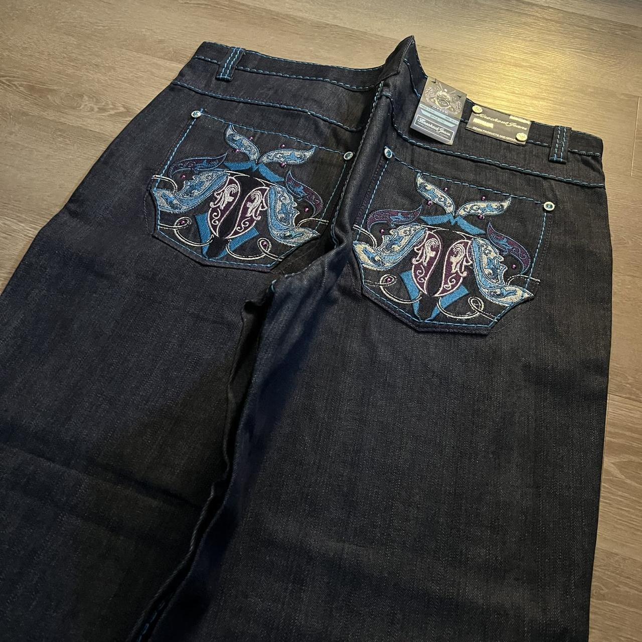 Vintage Southpole Style Knockout Jeans Embroidered... | Depop
