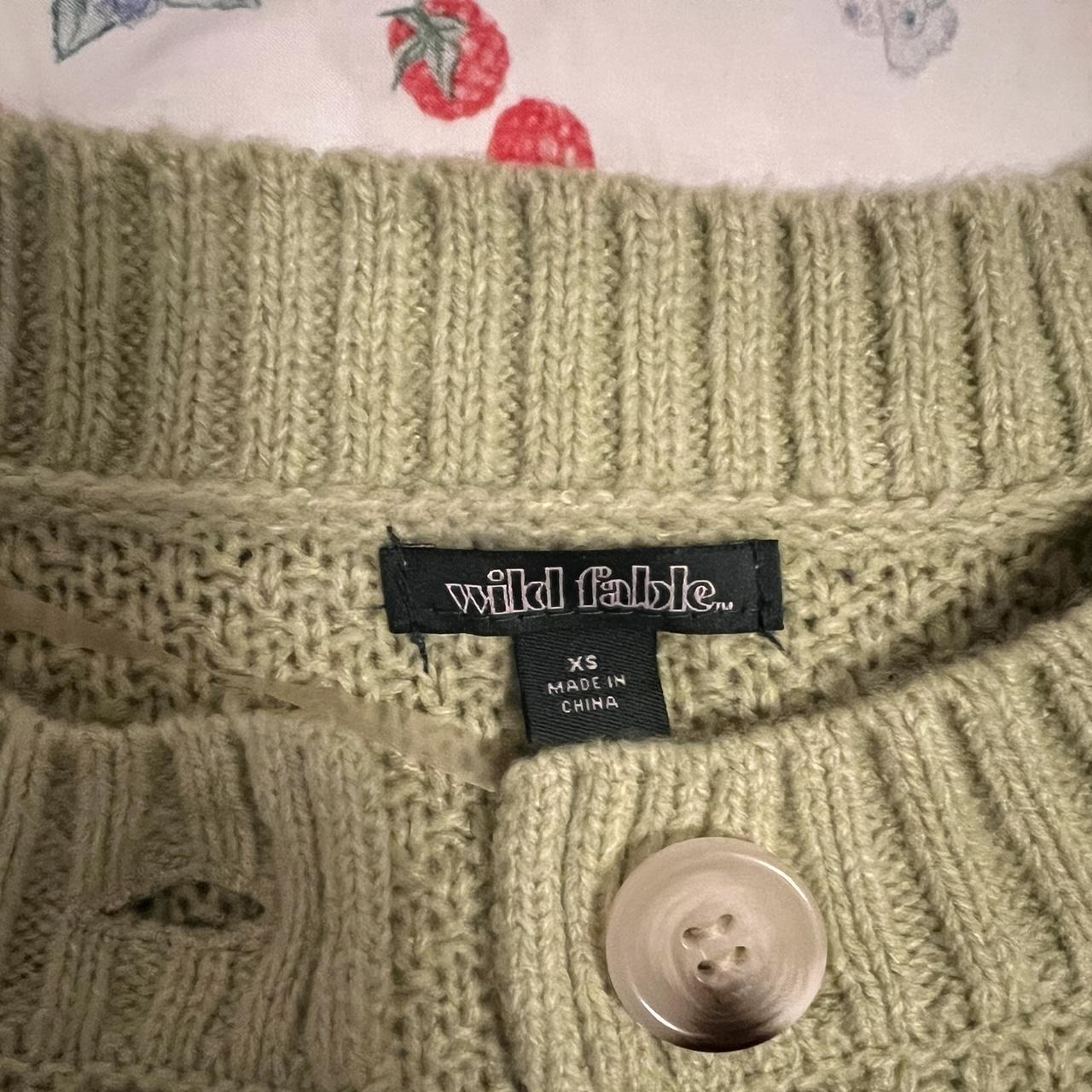 Wild fable green knit cardigan! only worn once... - Depop