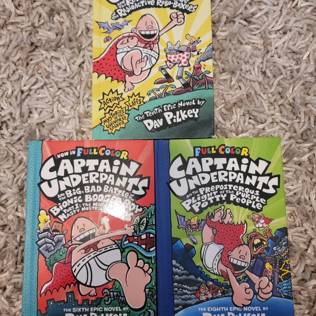 Captain underpants books 3 Hardcover books Captain... - Depop