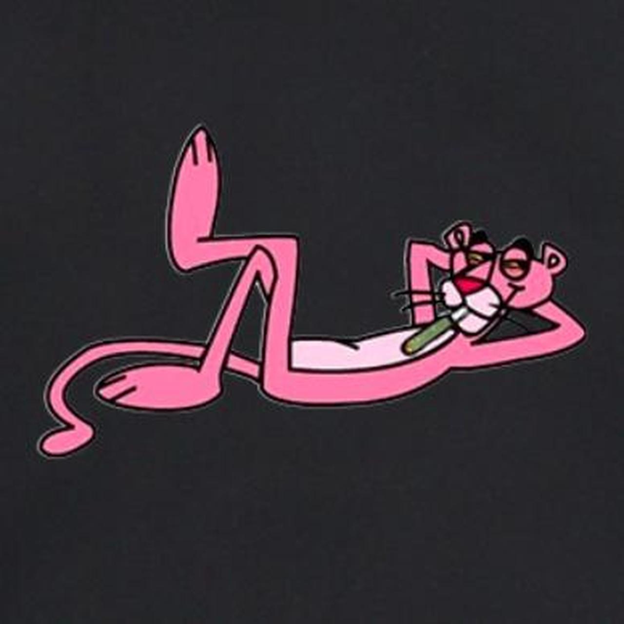 Pink Panther with a spliff Hoodie All sizes... - Depop