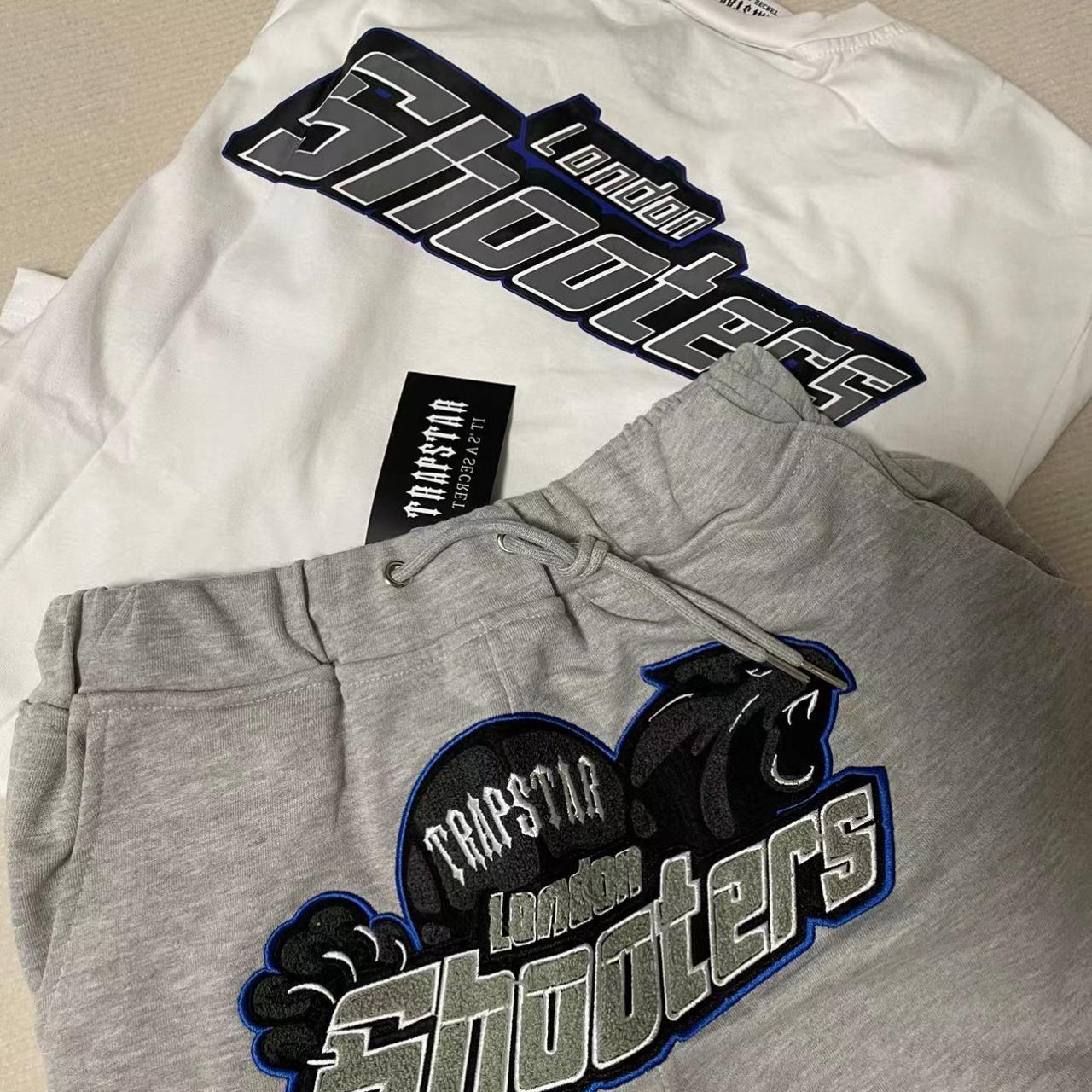 Trapstar Men's Grey and White Shorts | Depop