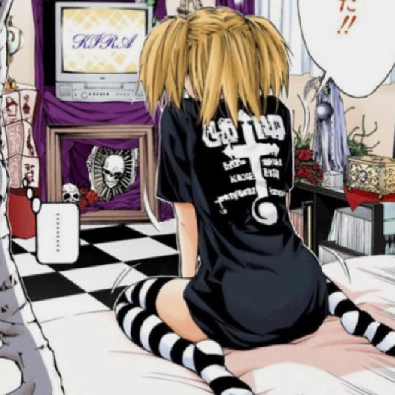 Black XS misa amane death note shirt can fit medium... - Depop