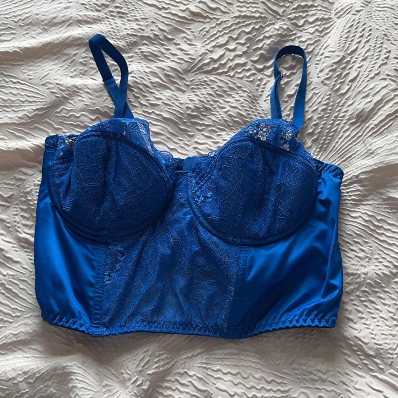 Primark blue corset top Never worn Perfect... - Depop