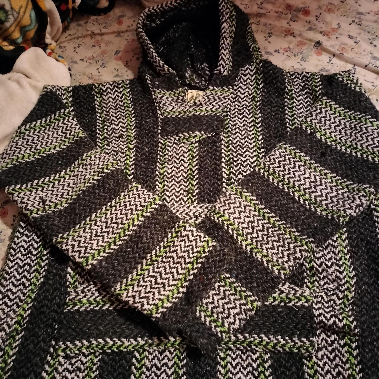 green black white drug rug brand is Baja joe hippie... - Depop