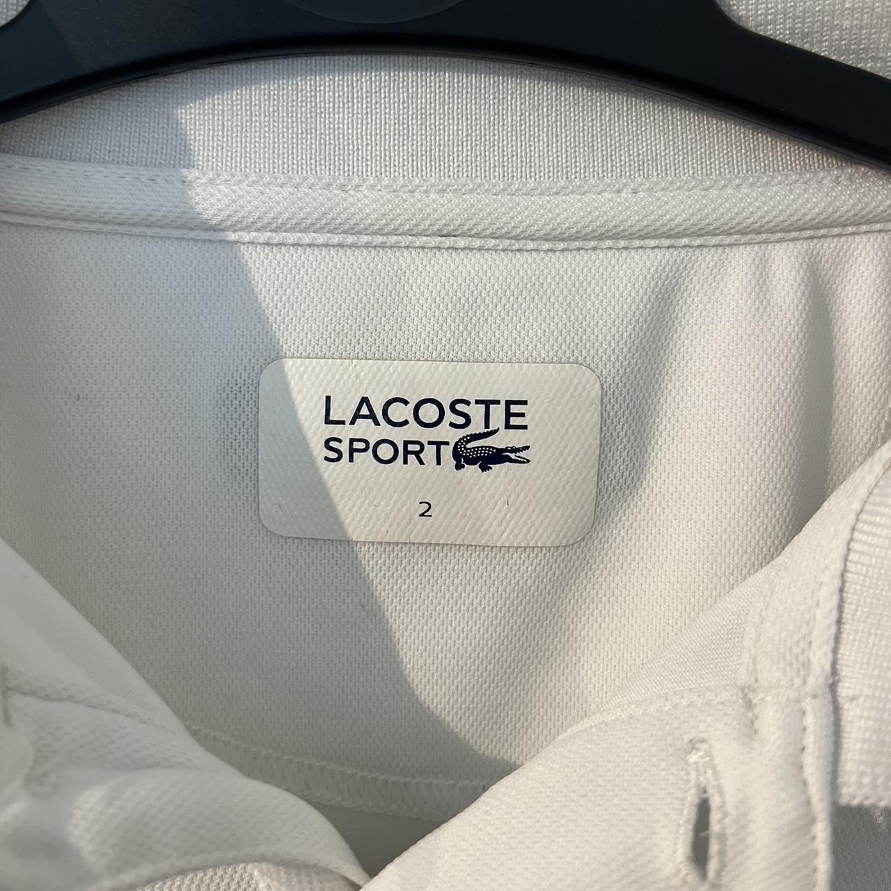 Lacoste white sports shirt - Depop