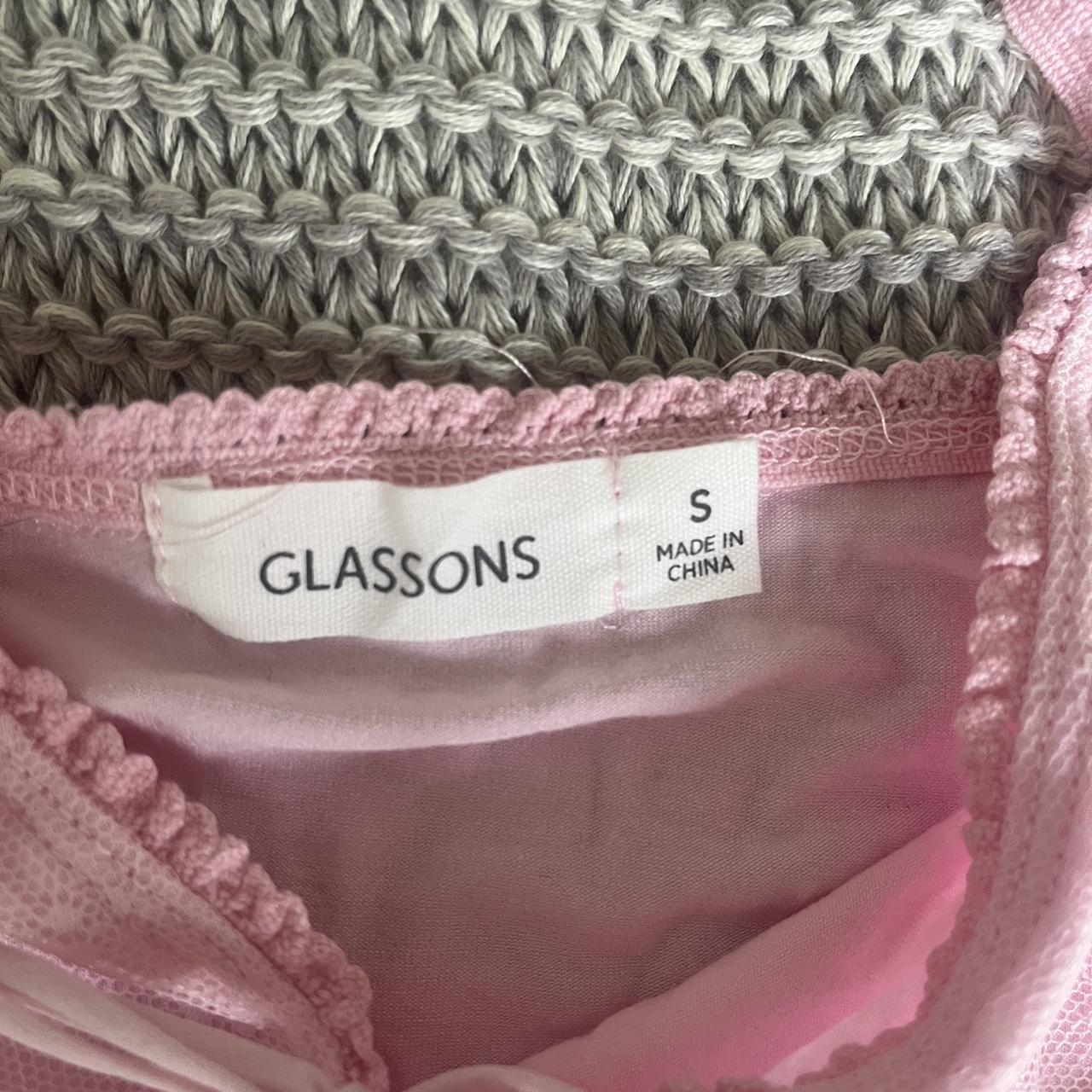 pink glassons top - never worn - Depop