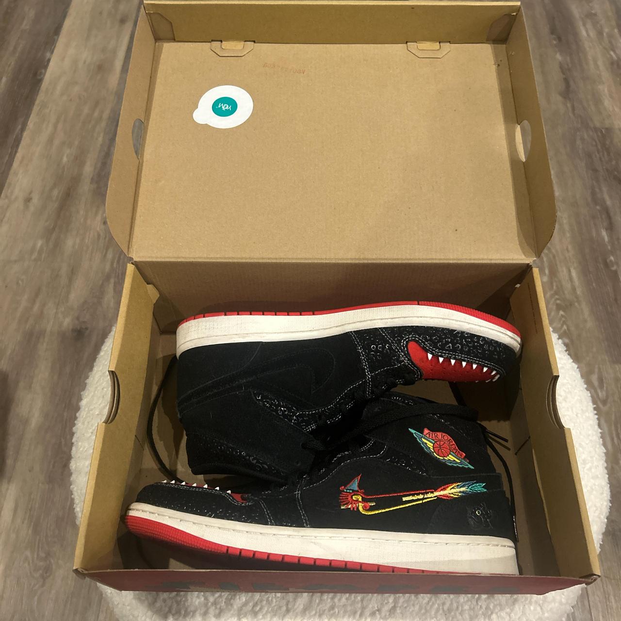 Nike Jordan 1 mid siempre familia aztec shoes- only... | Depop