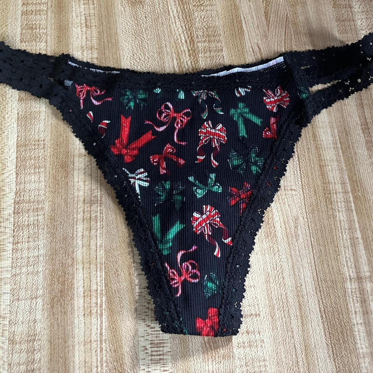 *Victoria's Secret PINK WINK Lace-Trim Strappy Thong... - Depop