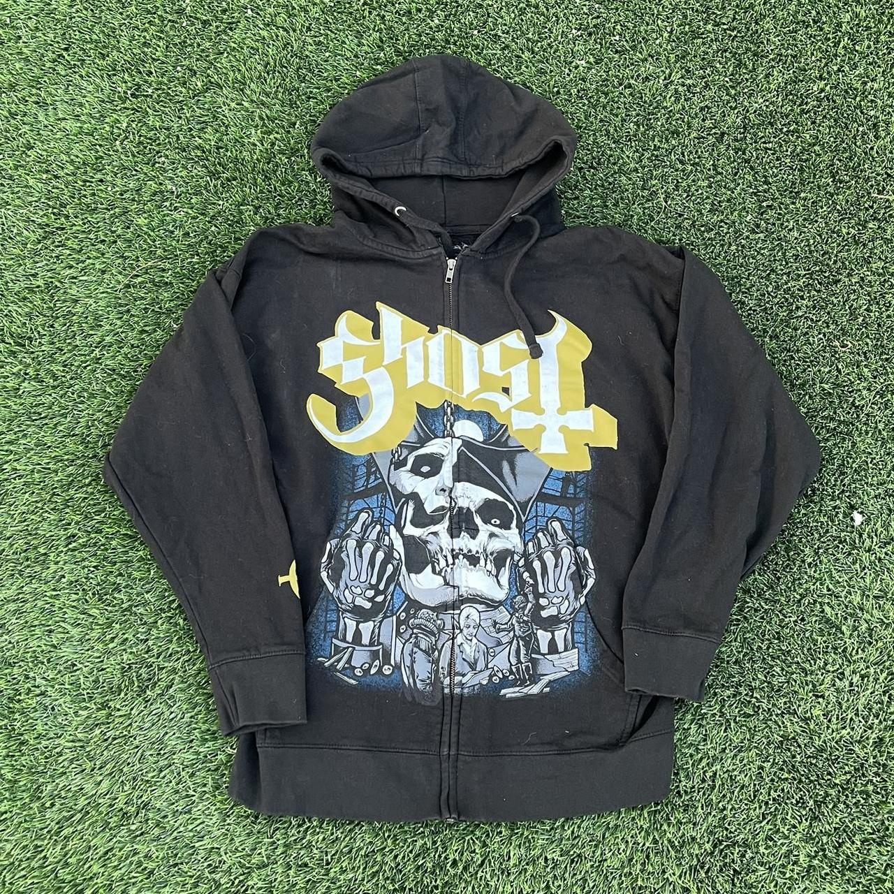 2000’s Ghost Zip up #y2k#ghost#grunge#skate#2000’s - Depop