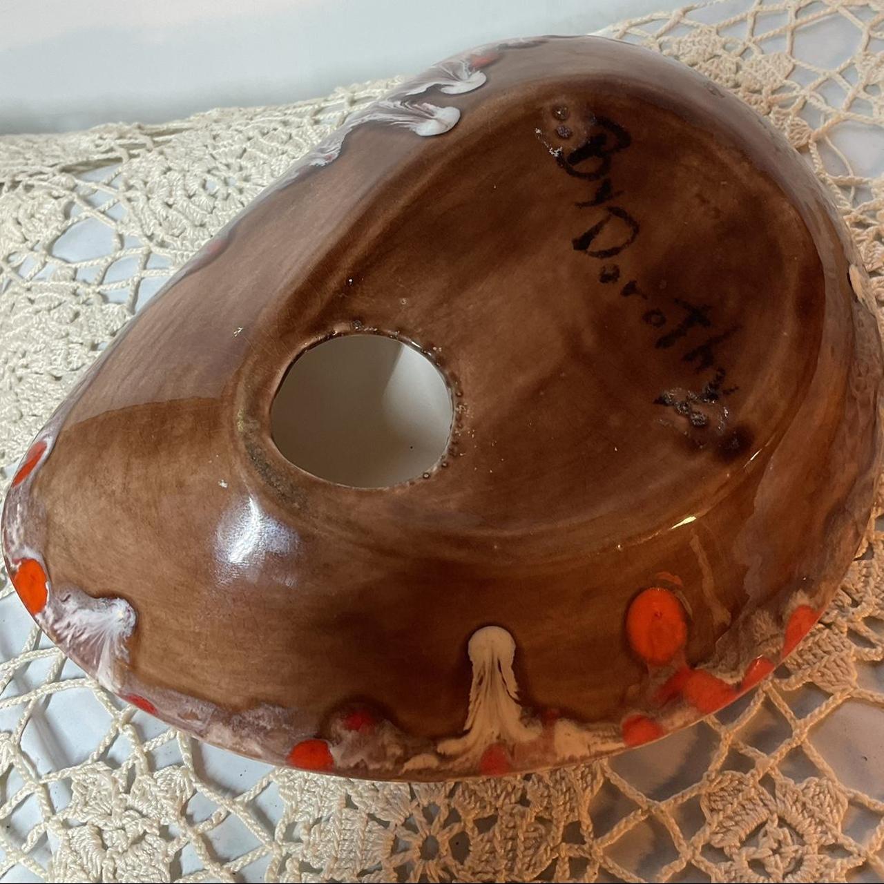 Vintage 60’s Handmade Volcano Drip Ashtray Orange... - Depop