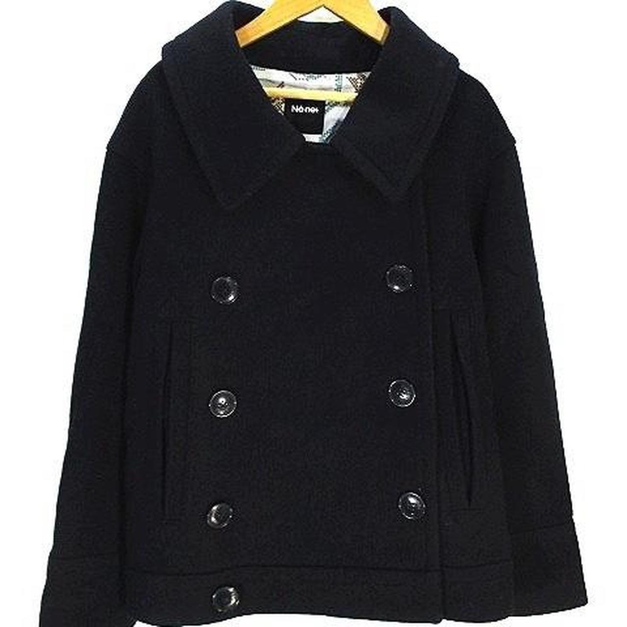 Issey miyake ne net coat, simple black pea coat just... - Depop