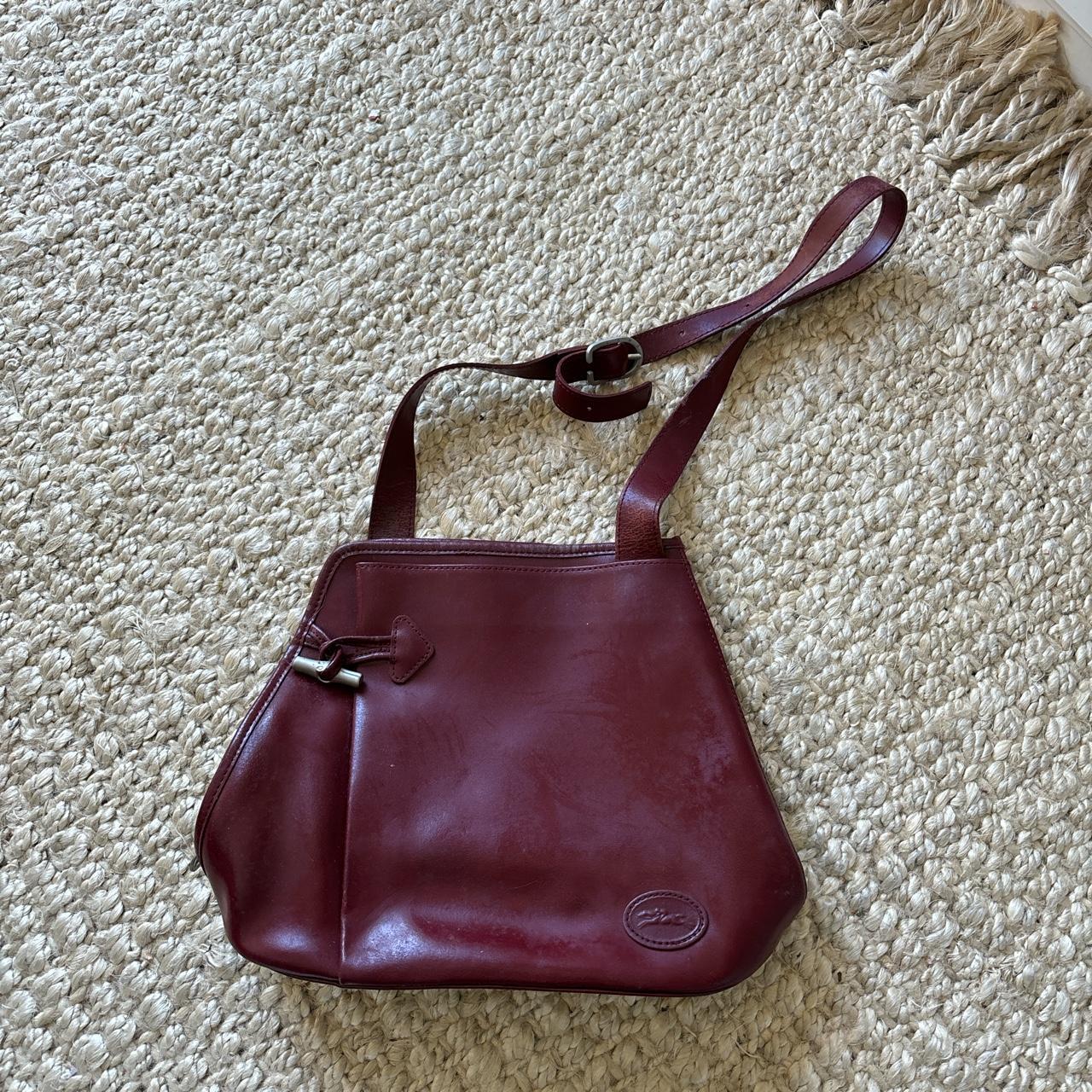 Vintage longchamp red leather purse Some wear on the... - Depop
