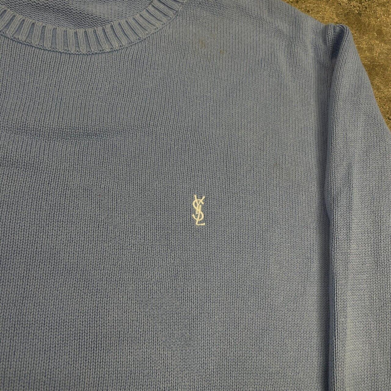 YSL Yves Saint Laurent Jumper Knit Crew Neck Vintage... - Depop