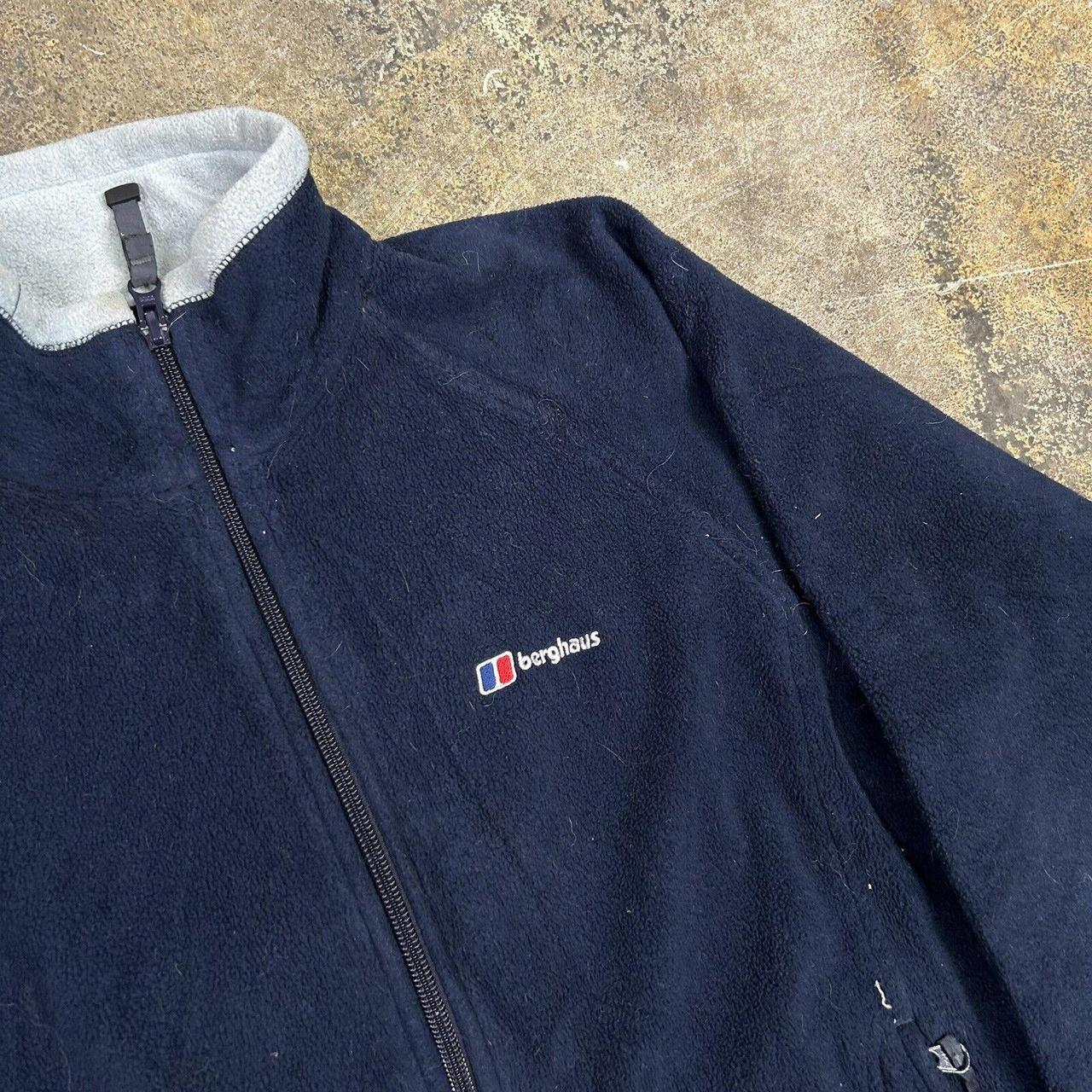 Berghaus Fleece Full-Zip Winter Jacket Navy Blue... - Depop