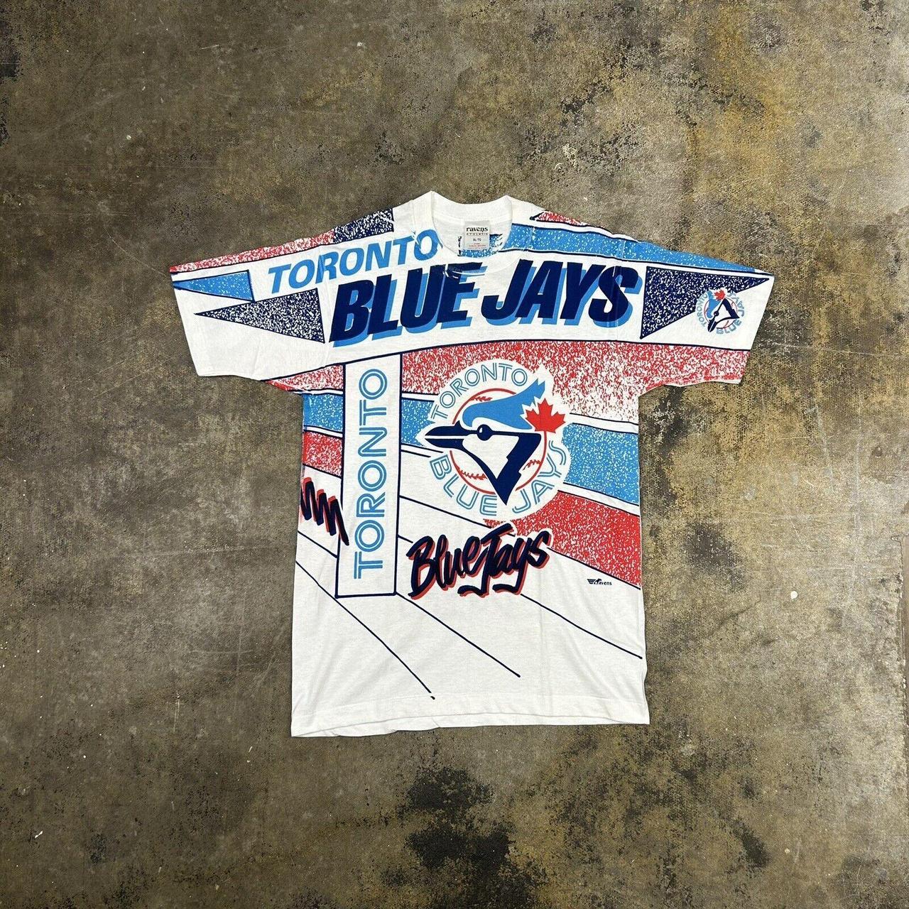 Vintage 90s Toronto Blue Jays Graphic T-shirt MLB... - Depop
