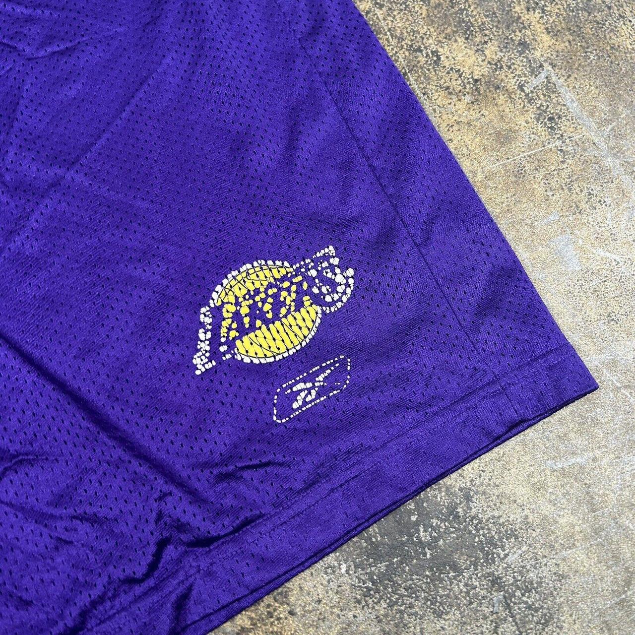 LAKERS Reebok NBA Basketball Shorts Vintage USA... - Depop