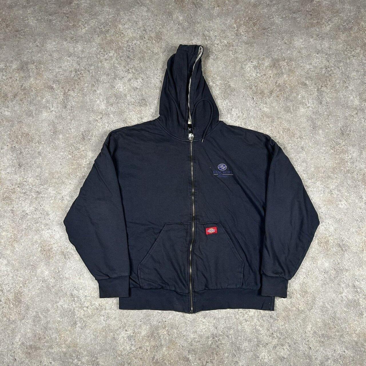 Dickies Hoodie Mens 2xl Navy Blue Full Zip 90s Depop