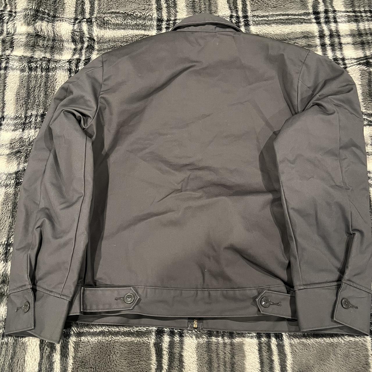 Dickies grey work jacket, labeled large but fits... - Depop