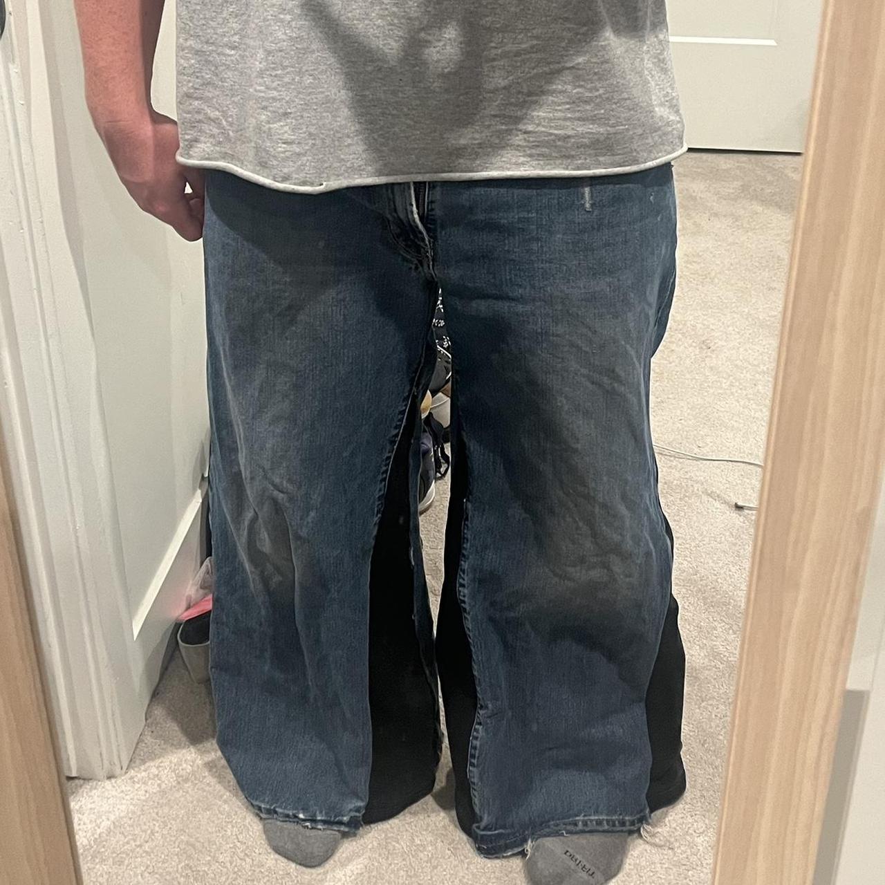 34x30 custom wide leg jeans, 28 in. leg opening,... - Depop