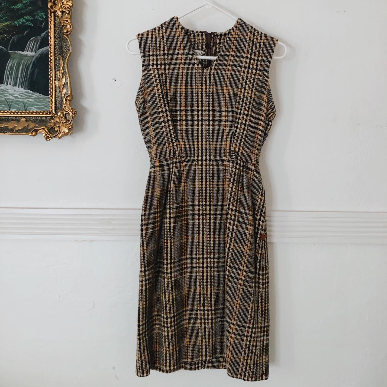 Vintage Wool Twee Wiggle Dress Epic fitted Twee... - Depop