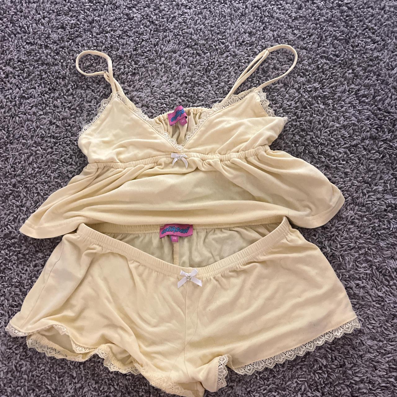 - edikted - yellow - pj set - bought for 35 | Depop