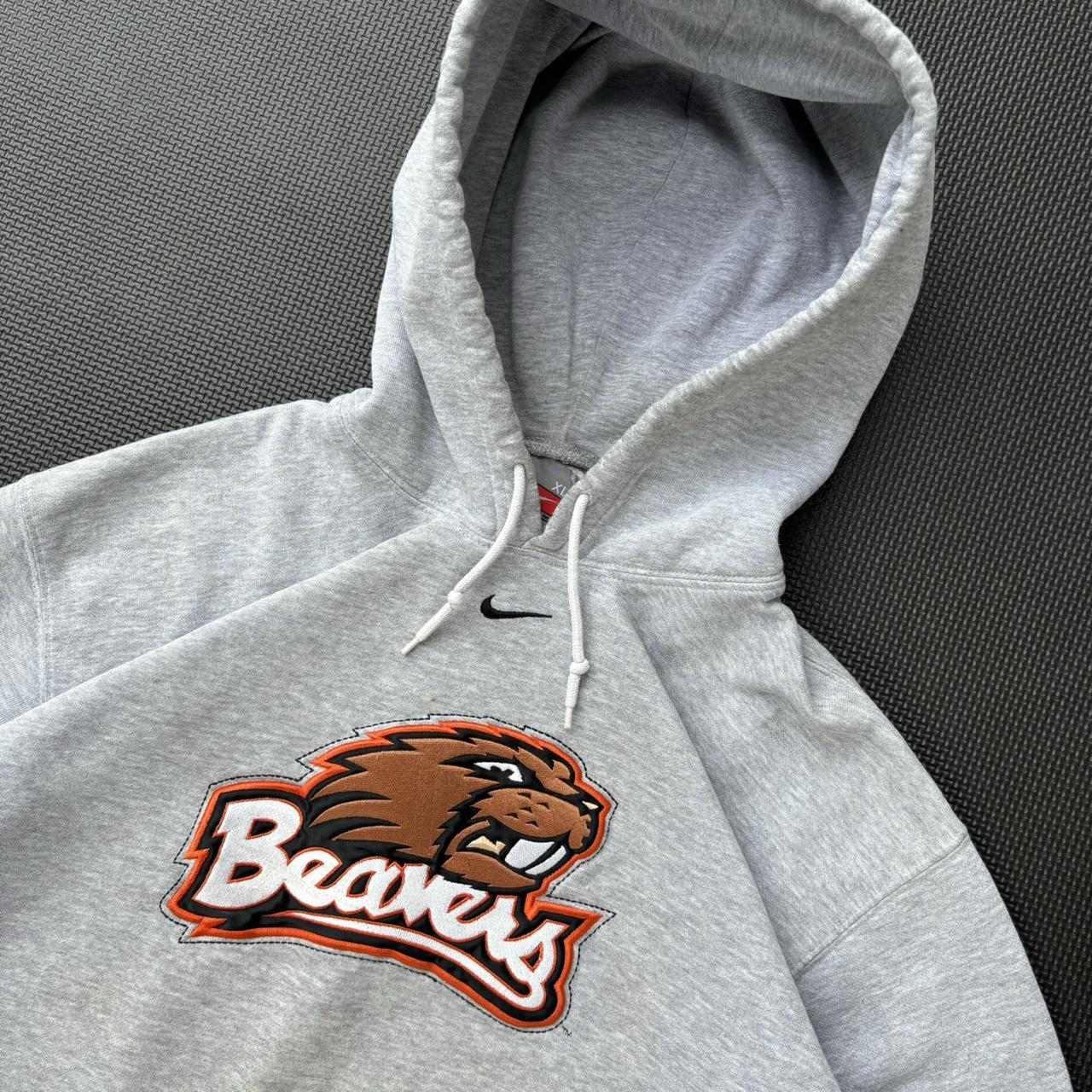 Y2K OSU beavers nike center swoosh hoodie tagged... - Depop