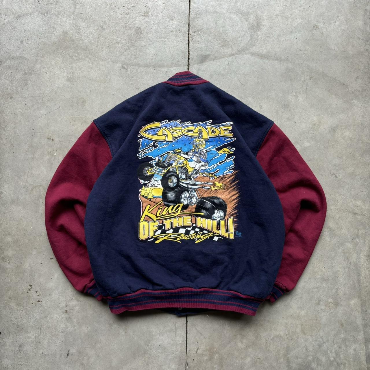 Y2K bomber racing nascar style jacket tagged size XL... - Depop