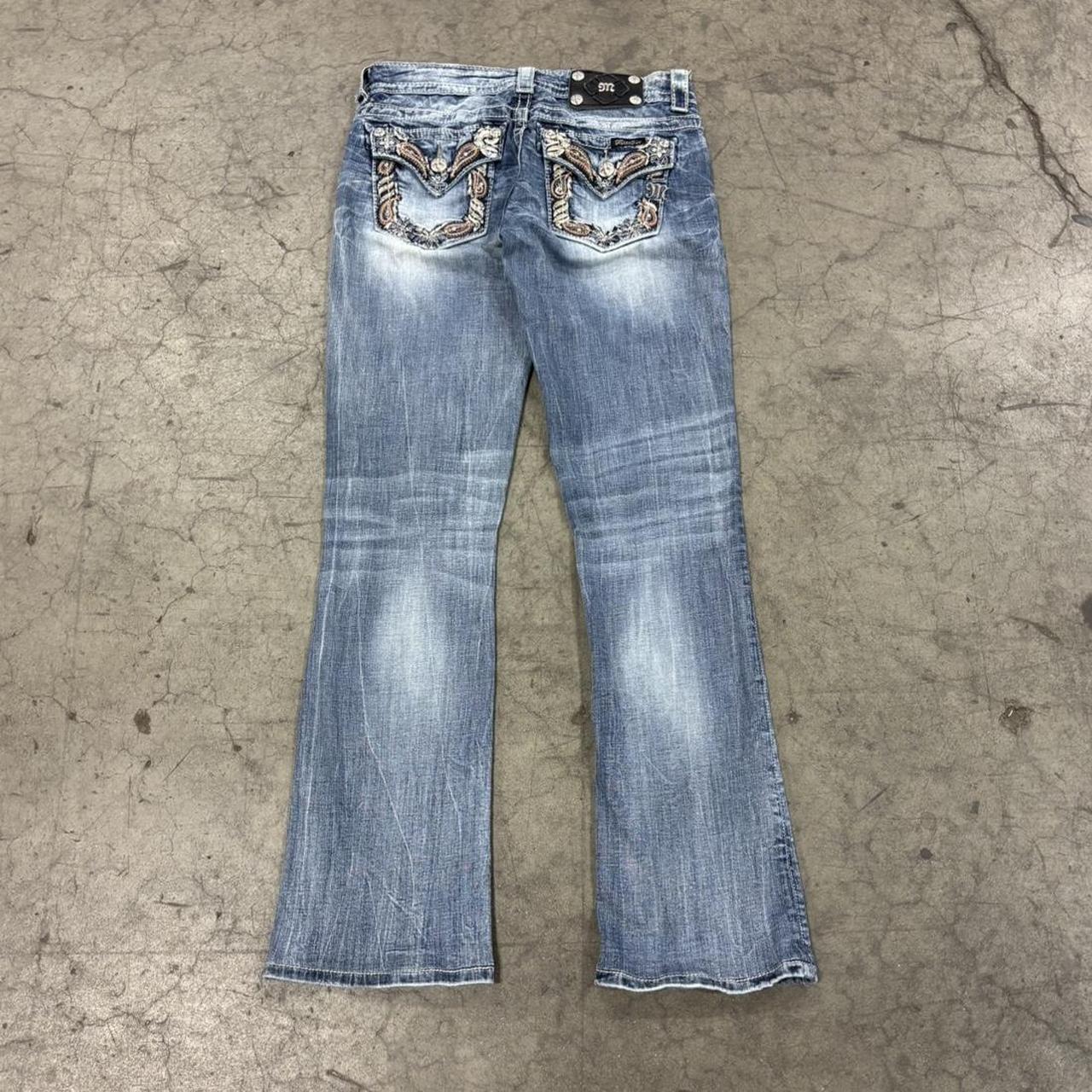 Miss Me Bedazzled Bootcut Flare Denim Jeans Tagged... | Depop