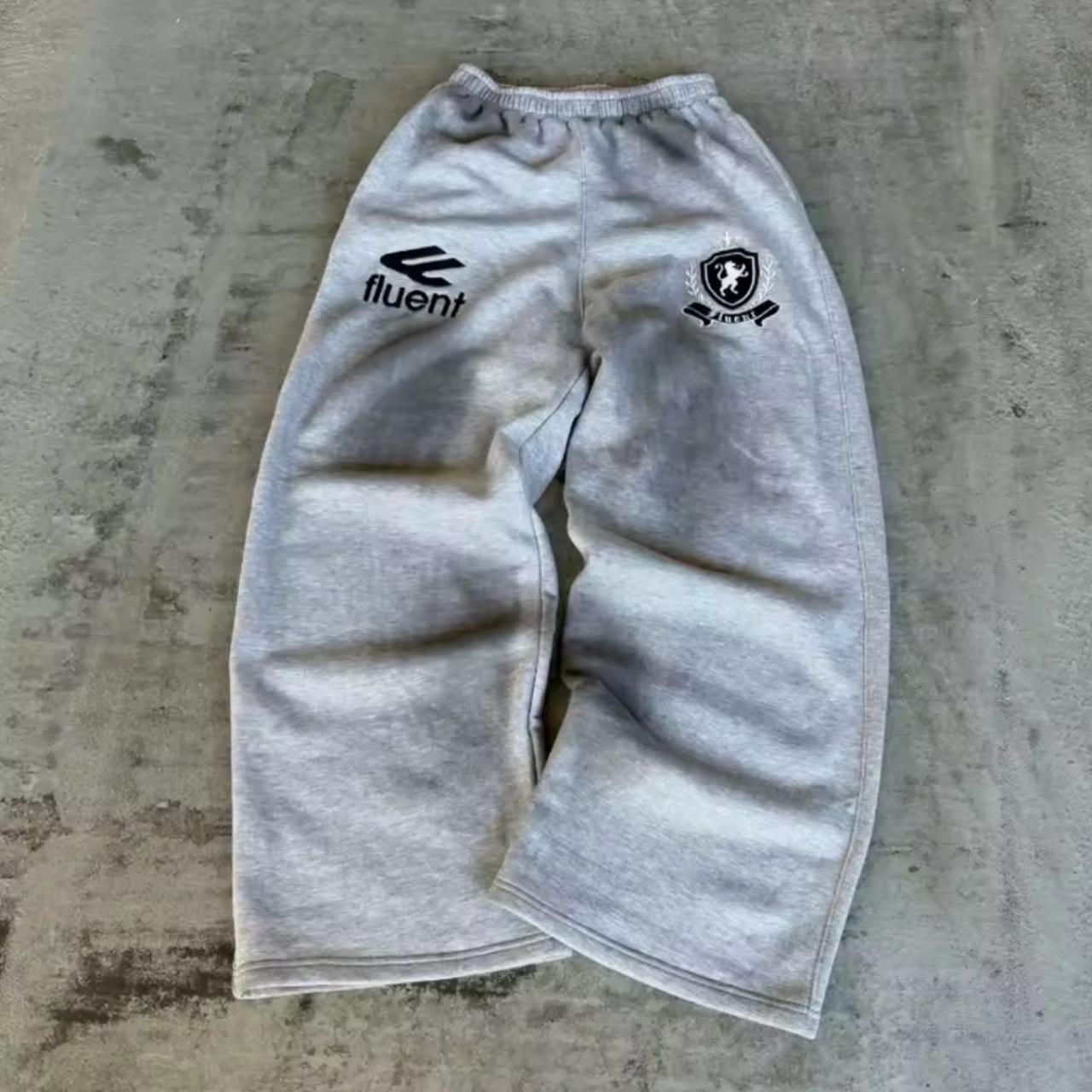 Y2K American retro fashion men sportswear alphabet... | Depop