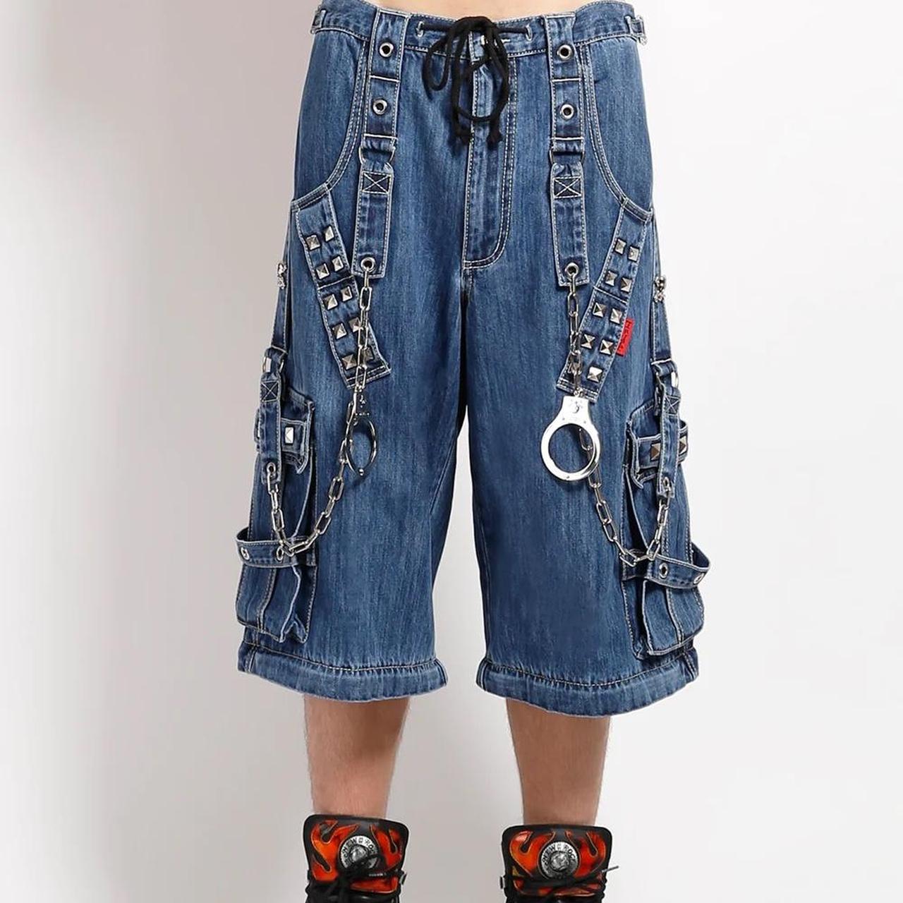 TRIPP NYC LOCK UP PANTS LIGHT BLUE DENIM #TRIPPNYC... - Depop