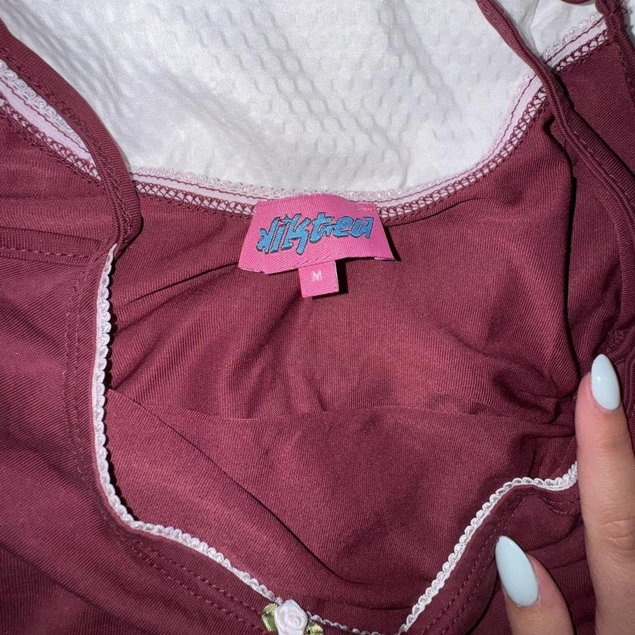 Edikted ‘Monroe’ burgundy two-piece PJ set… -great... - Depop