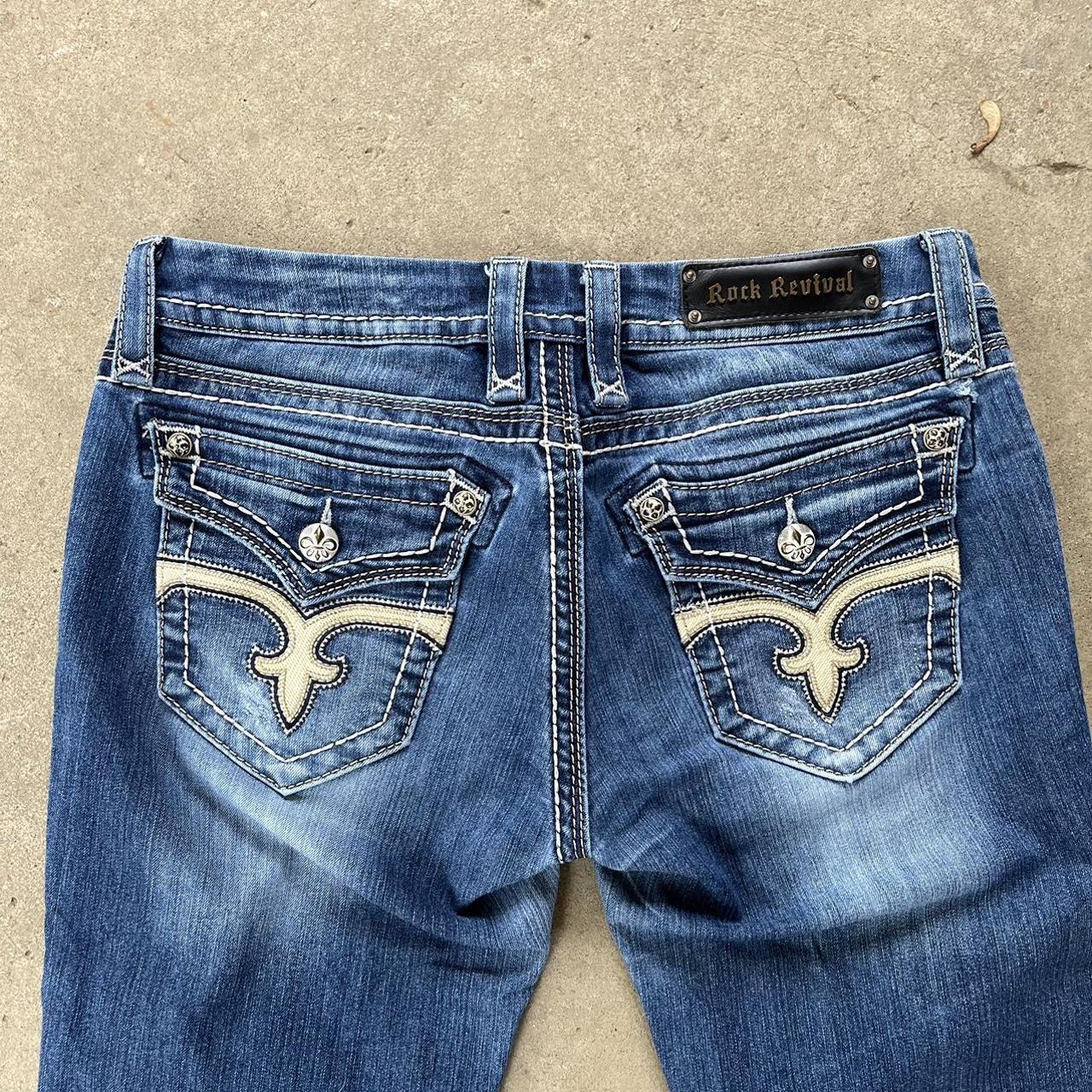rock revival cross affliction denim size 34 dope... - Depop