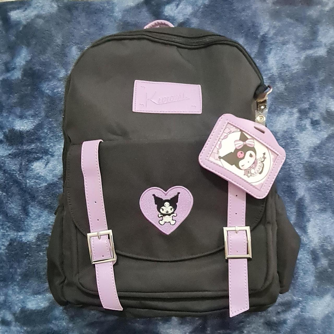 Kuromi backpack, pocket on each side, front pocket,... - Depop