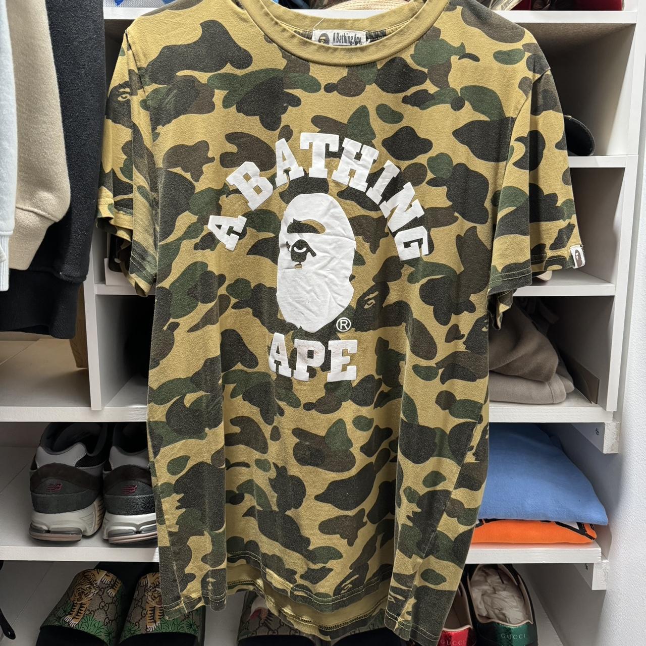 Bape T Shirt Green Tag is XXL but fits Like L Feel... - Depop