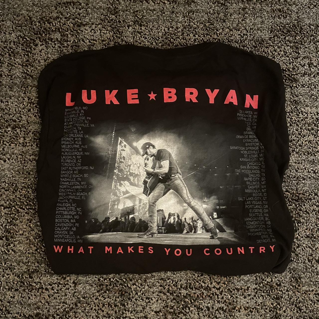 vintage luke bryan tour long sleeve size... - Depop