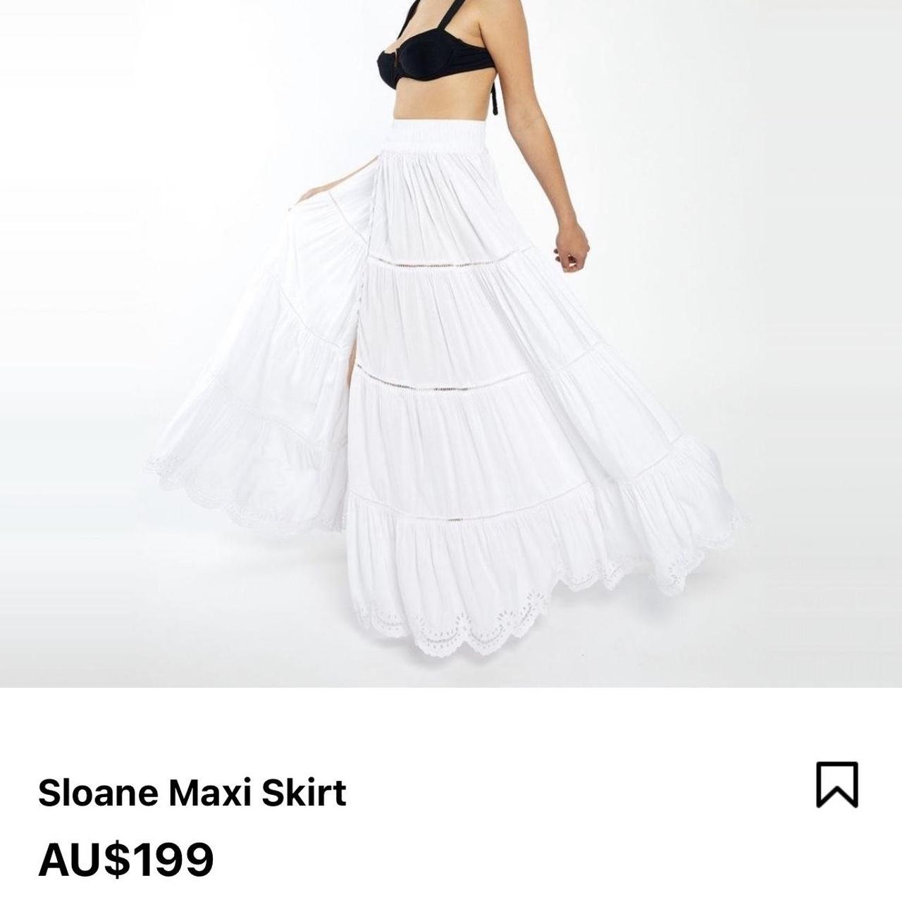 The Holiday Co Sloane white maxi skirt medium Never... - Depop