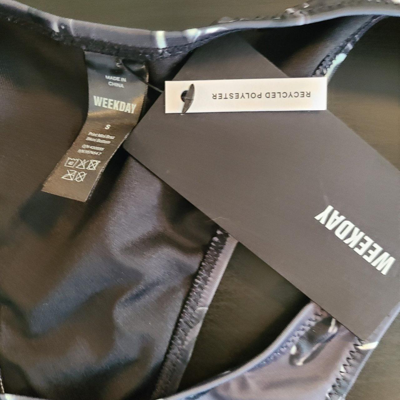 Weekday Bikini Bottom Swimsuit High Waist Cheeky... - Depop