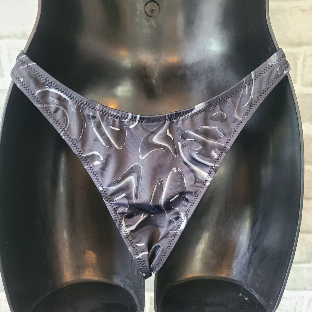 Weekday Bikini Bottom Swimsuit High Waist Cheeky... - Depop