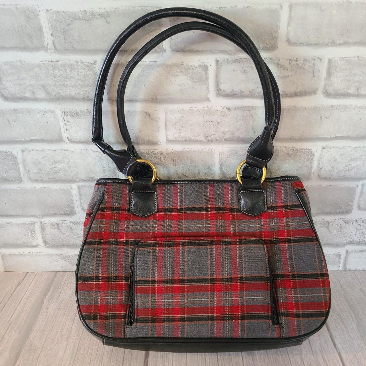 Rosetti Red Plaid Flannel Purse Shoulder Bag Y2K... | Depop