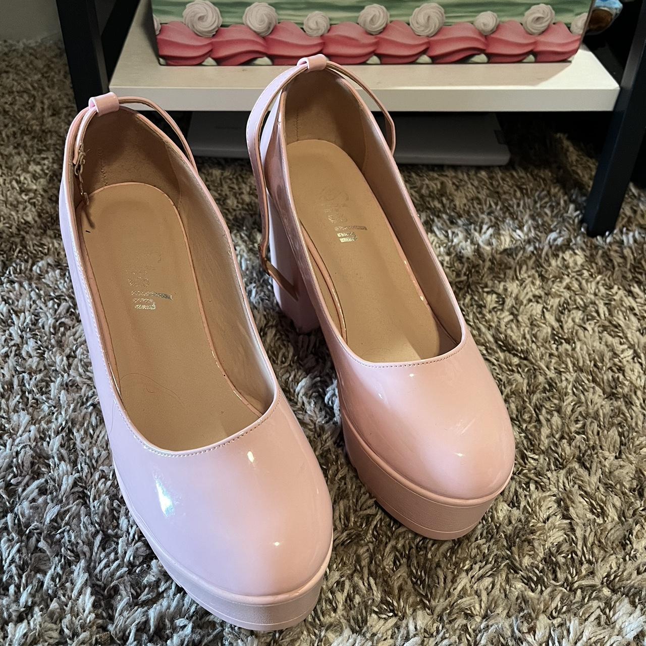 ⚠️U.S only⚠️ Pink shein platform heels. Worn a few... - Depop