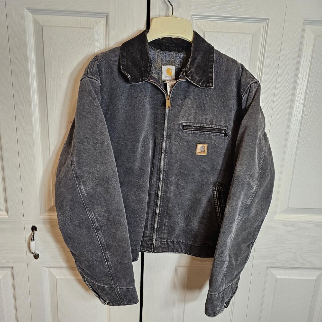 Carhartt J97 PTL Detroit Jacket Grey Blanket Lined... - Depop